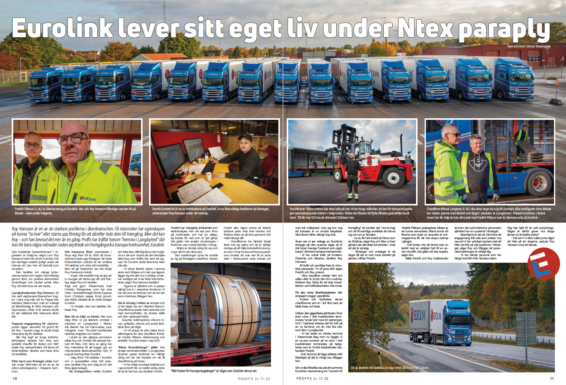 EUROLINK - Proffs nr 2022-11 - Tidningen PROFFS - En Riktig Lastbilstidning
